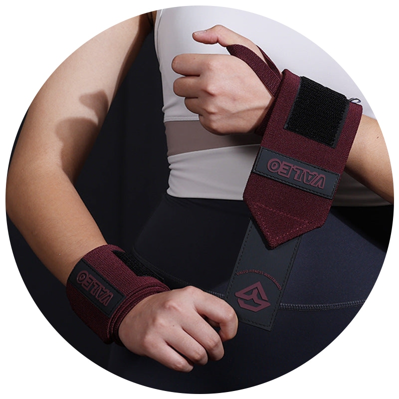 Buy Elosung 1 Pair Claret Heavy Duty Gym Wrist Wraps For Weightlifting ...