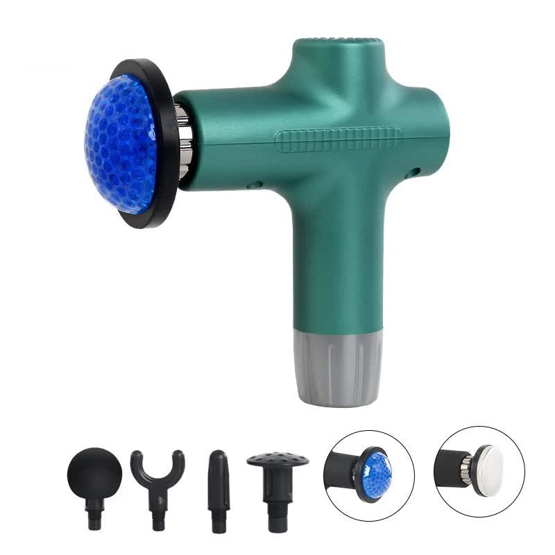 Buy Elosung Green Mini 4 Head Deep Tissue Massage Gun Portable Wireless ...