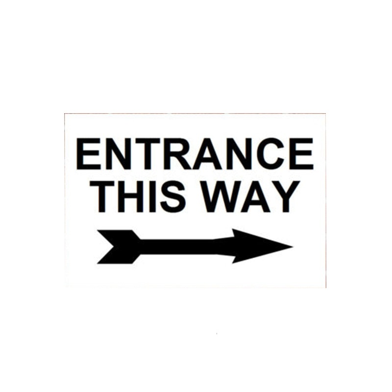 Buy Entrance This Way Left Right Arrow Pvc Signs - MyDeal