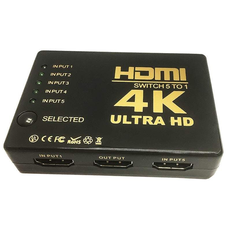 Buy Hdmi Switch 4K Smart 3 Port Crossover Support Switcher 5 In 1 Out ...