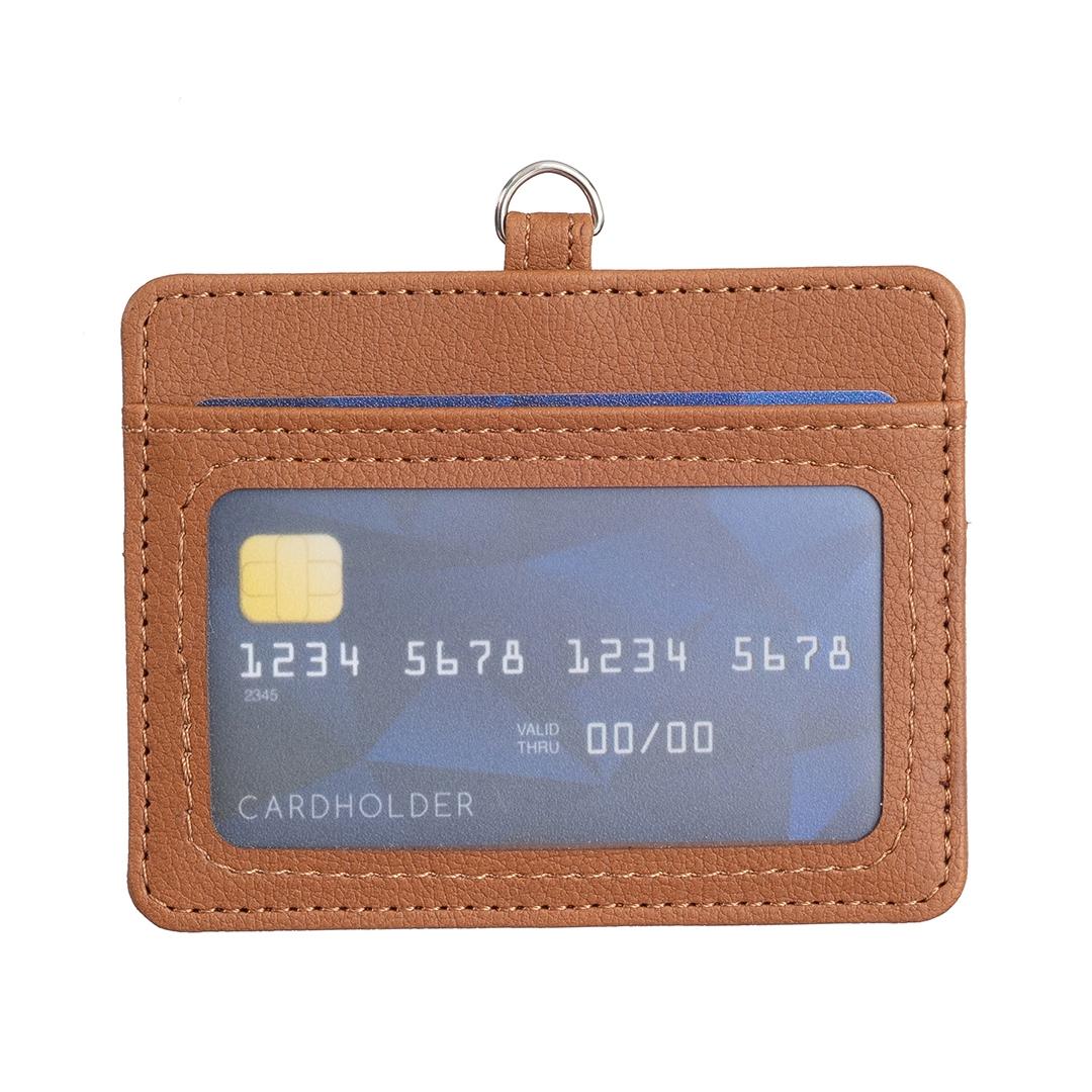 Buy Horizontal Id Card Bag & Lanyard Brown Id & Document Holders ...