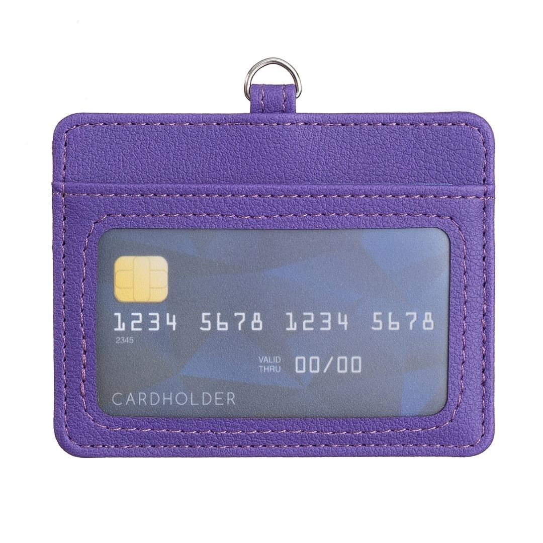 Buy Horizontal Id Card Bag & Lanyard Purple Id & Document Holders ...