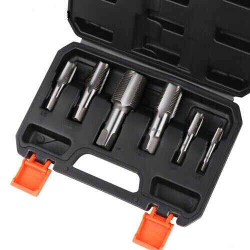 Buy Horusdy 6Pc Npt Pipe Tap Set Thread Screw Tool 1/8" 1/4" 3/8" 1/2 ...