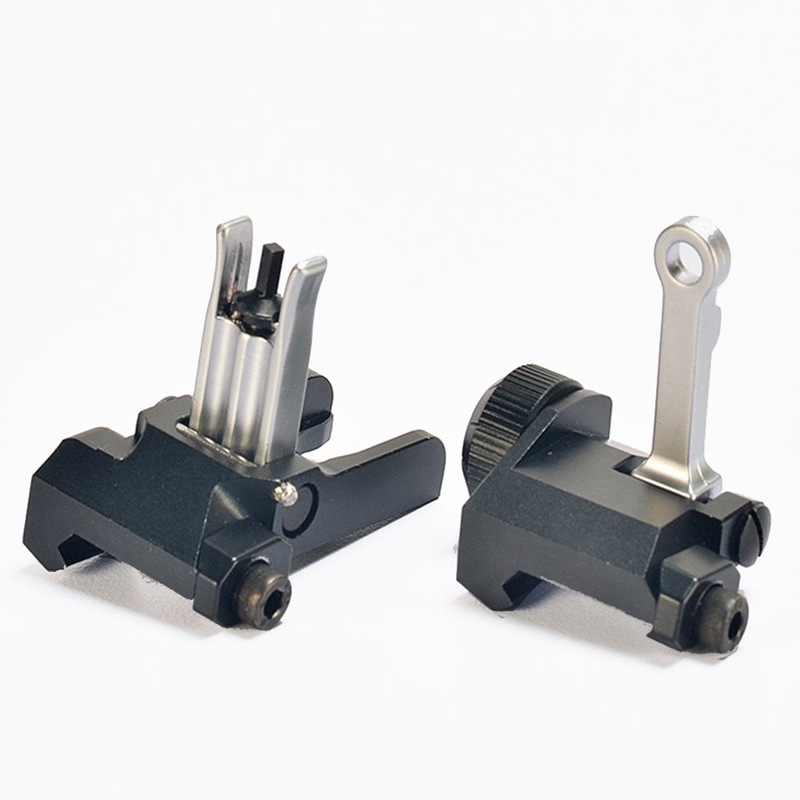 Buy Kac300 Style 300M Metal Flip Up Front Rear Sight Set For Picatinny ...