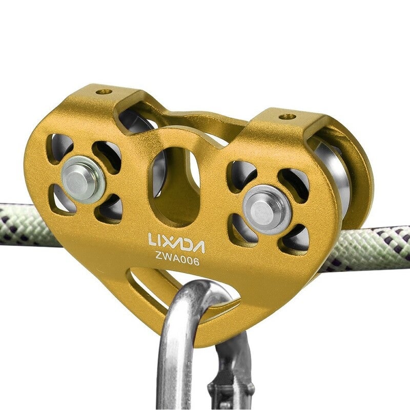 Buy Lixada 30Kn Cable Trolley Pulley With Ball Bearing Rock Climbing ...