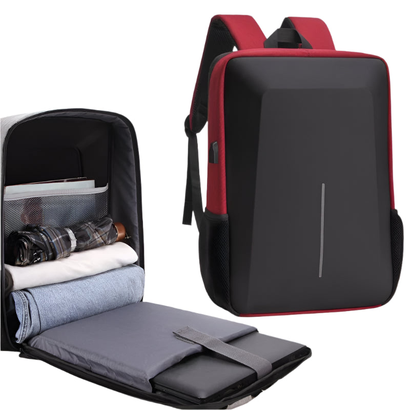 Buy Men Anti Theft Hard Shell Backpack With Alloy Frame Red Bags ...