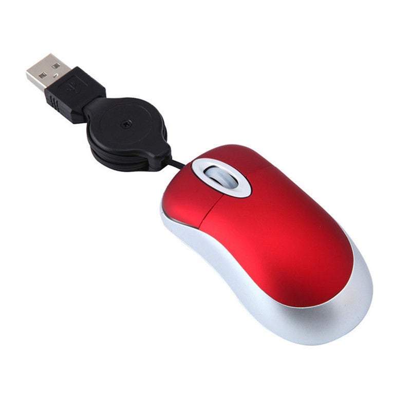 Buy Mini Optical Wired Mouse Professional Usb Retractable Cable ...