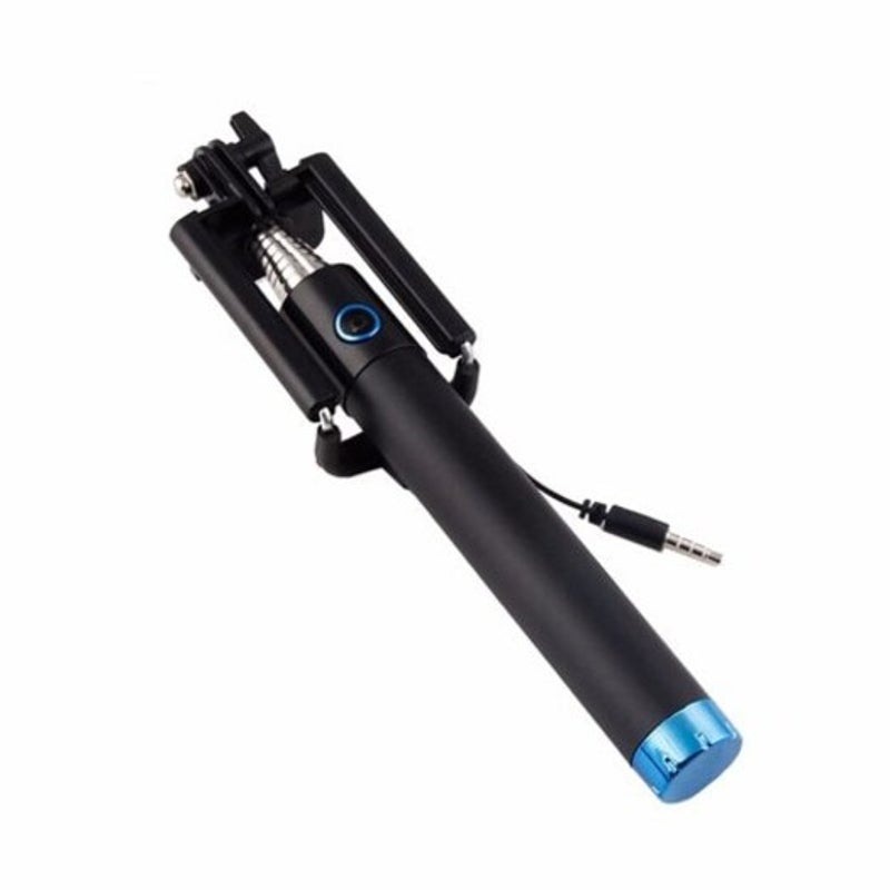 Buy Mini Retractable Handheld Monopod Wired Selfie Stick Ocean Blue ...