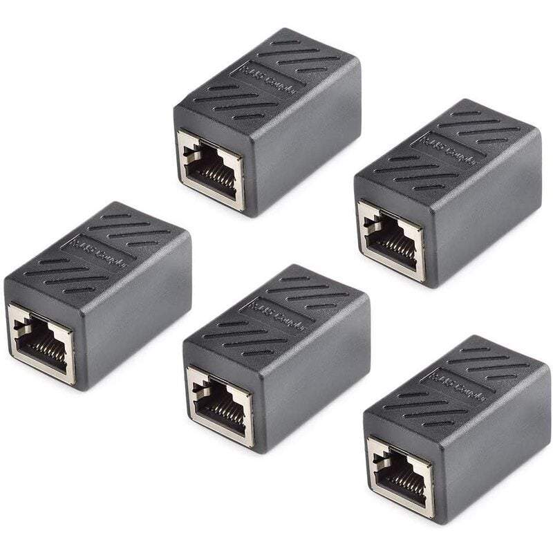 Buy Network Cards Adapters 5 Pack Rj45 Coupler Ethernet Cable Extender ...