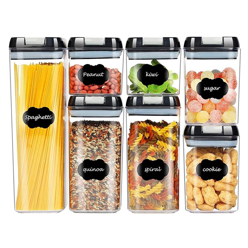 Buy Pack Of 7 Plastic Food Storage Organizing Container With Airtight ...