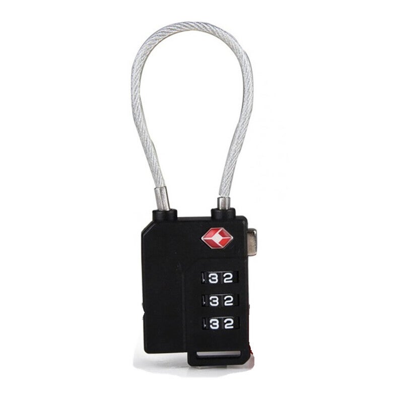 Buy 3 Digit Password Steel Wire Security Lock Travel Bag Mini Rope ...