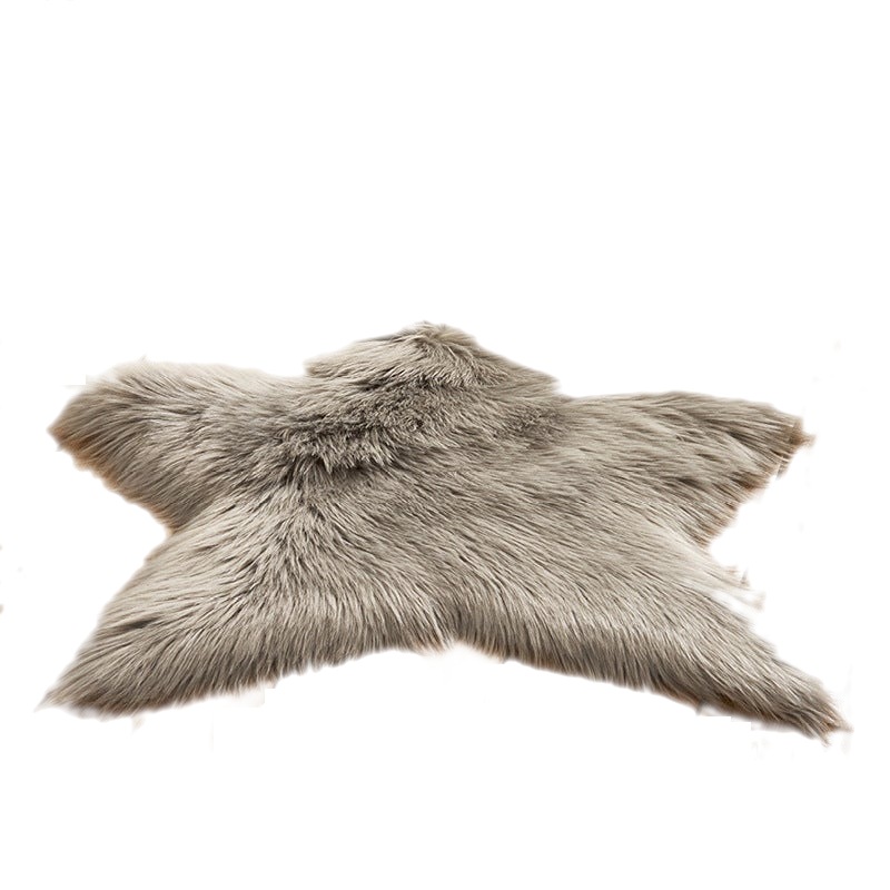 Buy Pentagram Shaped Artificial Wool Fur Soft Plush Rug Carpet Mat Ver ...