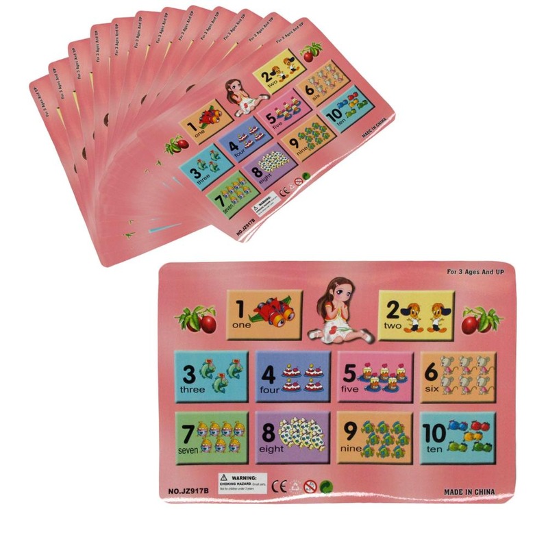 Buy Placemats Set Of 12 Pvc Easy Care Counting Numbers - MyDeal