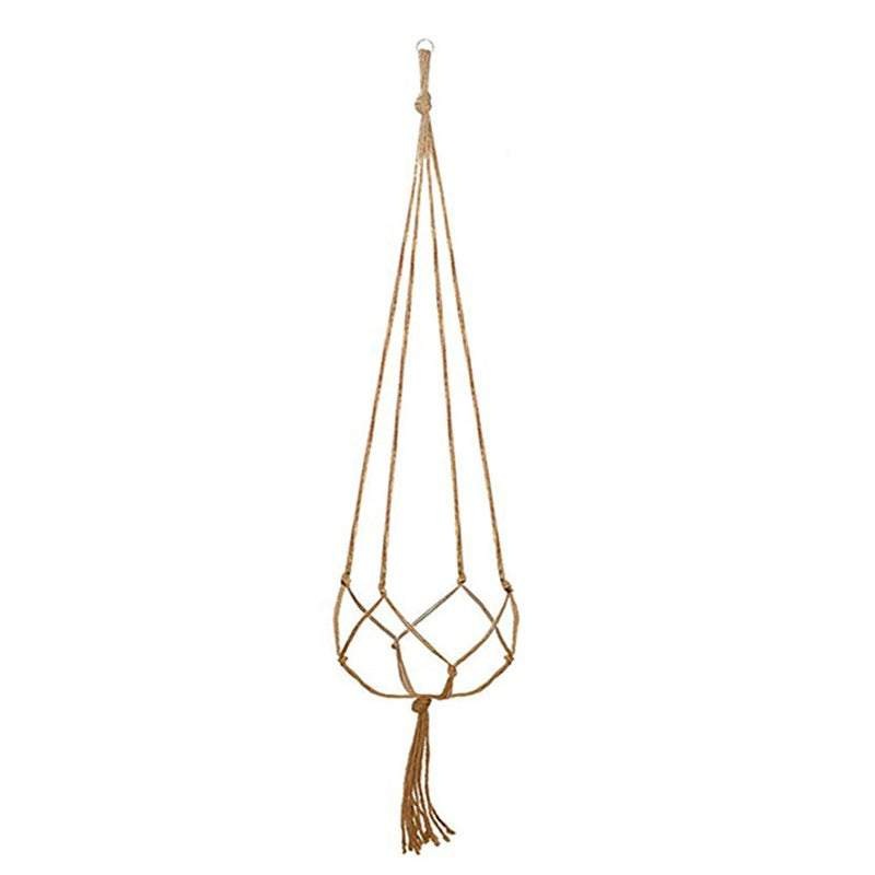Buy Plant Stands Hemp Rope Hanging Pot Basket Flower Holder - MyDeal