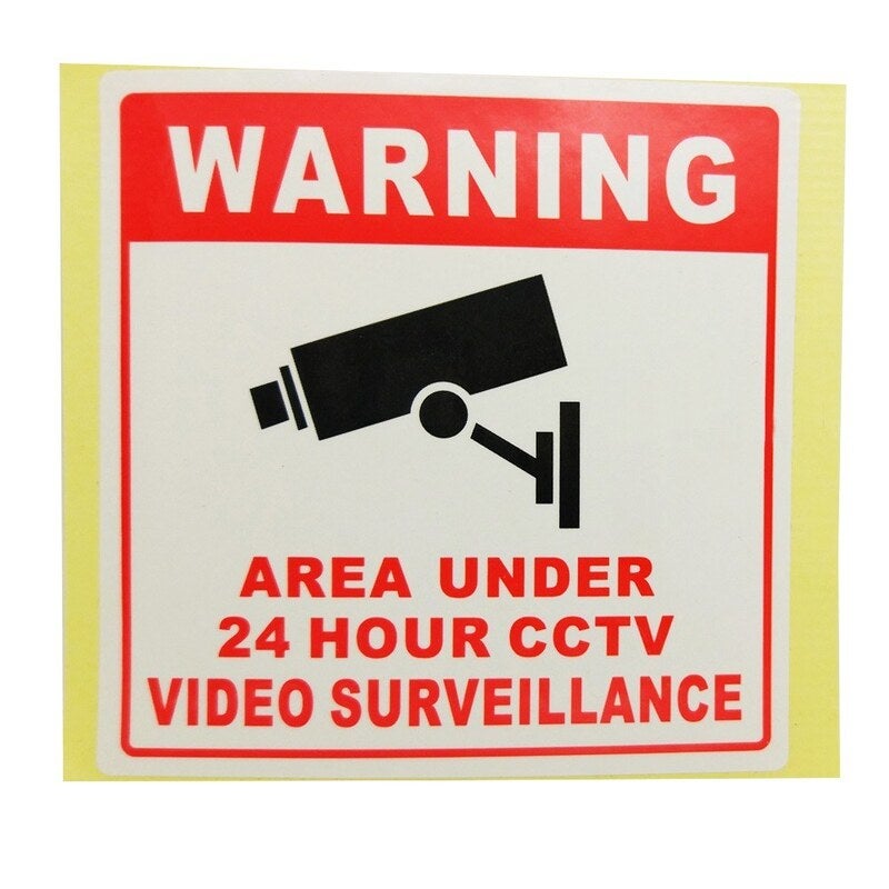 Buy Pvc Cctv Video Surveillance Security Camera Alarm Sticker ...