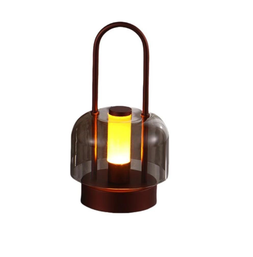 Buy Red Modern Led Mushroom Table Lamp Rechargeable Touch Control Night ...