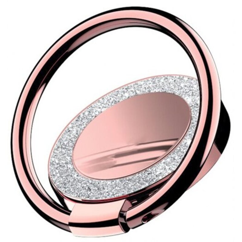 Buy Round Glitter 360 Degree Phone Stand Holders Metal Finger Ring Rose ...