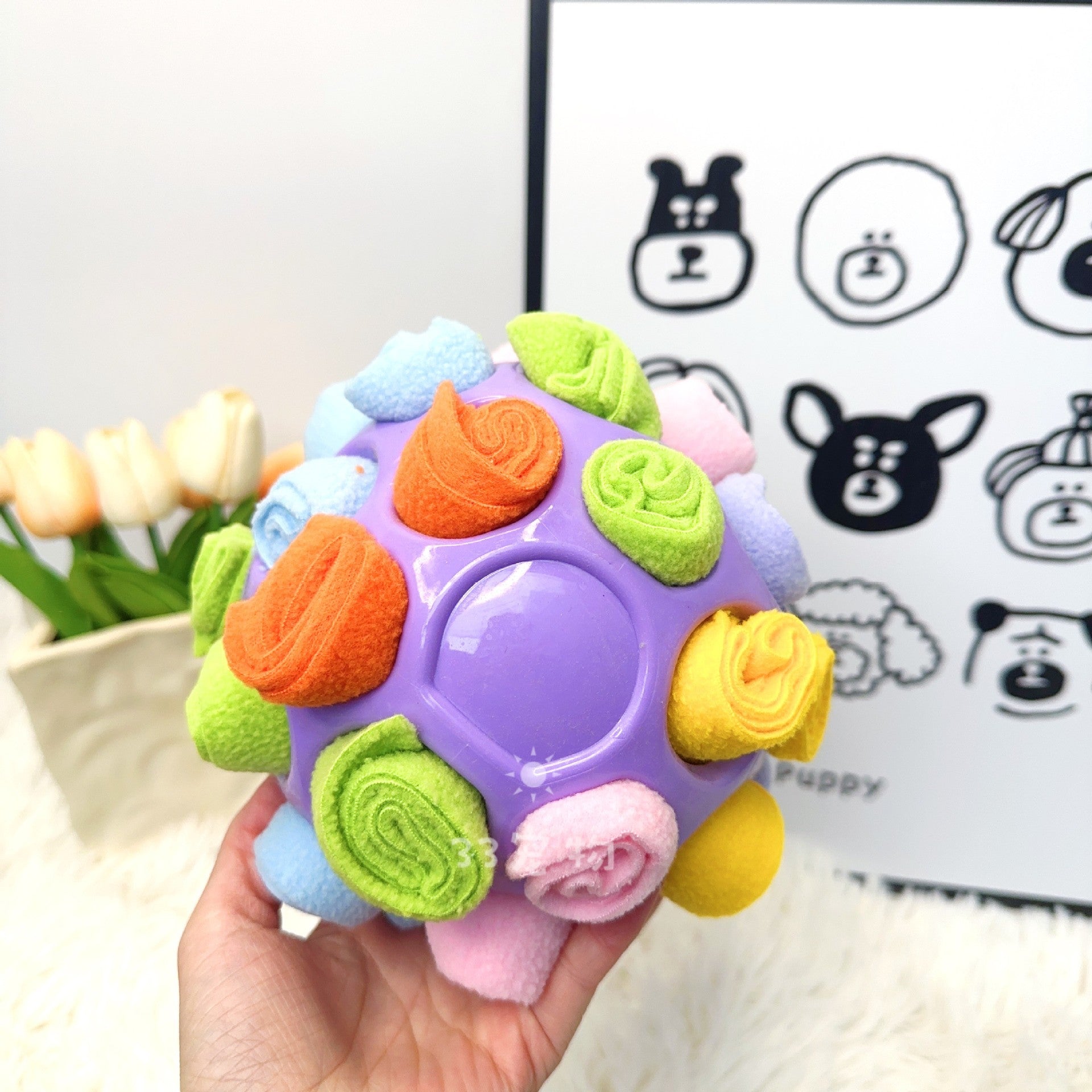 Buy Rubber Snuffle Ball For Pets Interactive Hollow Treat Hiding Toy ...