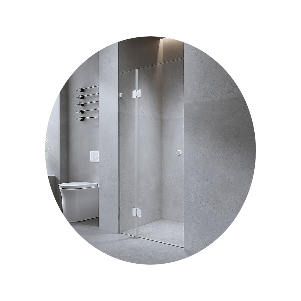 Buy Shower Doors 120Cm Wall To Frameless Shower Screen With Chrome ...