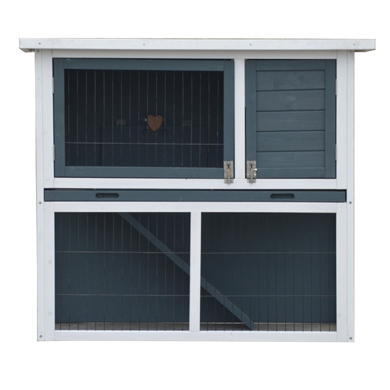 Buy Small Animal Cages & Hutches Yes4pets L Double Storey Rabbit Hutch ...