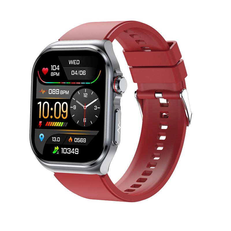 Buy Smart Watches Red Smartwatch With Bluetooth Calling Ecg Blood ...