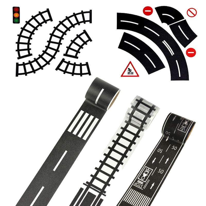 Buy Sticker & Stamp Activities 5 pack DIY Adhesive Toy Car Train Track ...