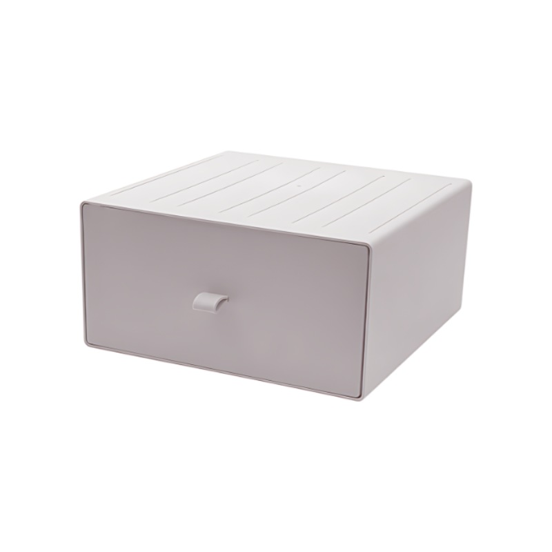 Buy Storage Boxes Storage Box White 20X20x10cm Desktop Stackable Drawer ...