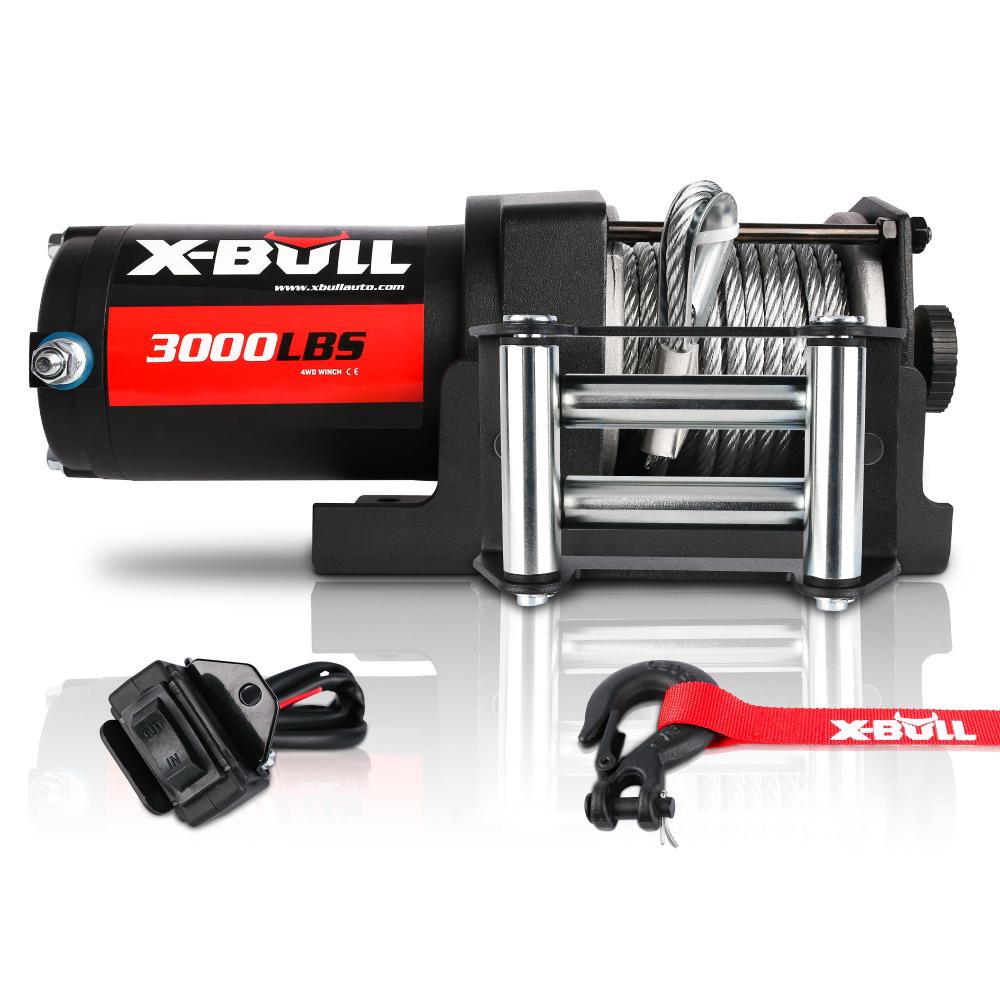 Buy Tow Bars & Winches X Bull Electric Winch 12V 3000Lbs Steel Cable ...