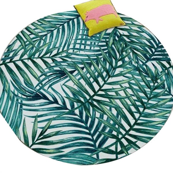 Buy Tropical Leaves Round Non-Slip Rugs Home Decor - MyDeal Australia