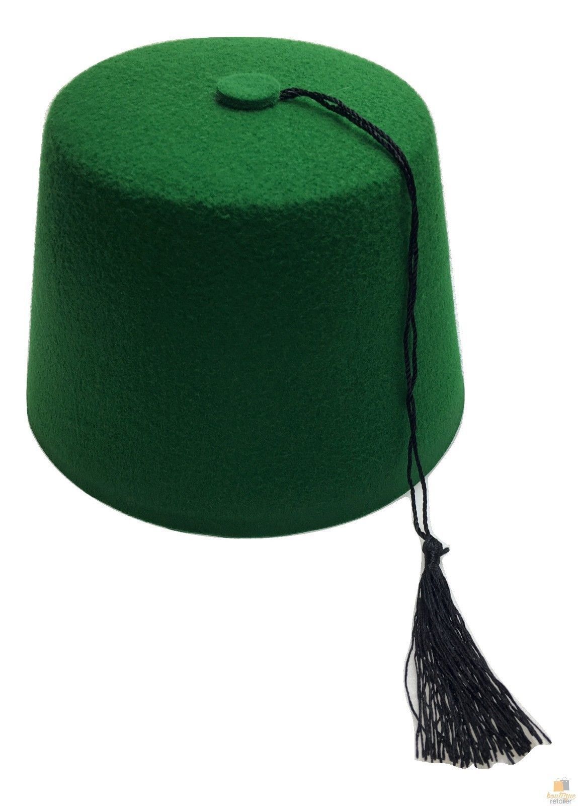 Buy Turkish Hat Fez Tarboosh Dress Up Costume Party Moroccan Green Hats - MyDeal Australia