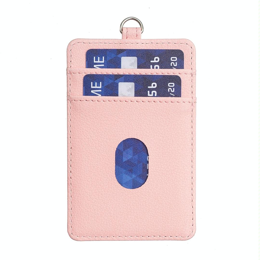 Buy Vertical Id Card Bag And Lanyard Pink Id & Document Holders ...