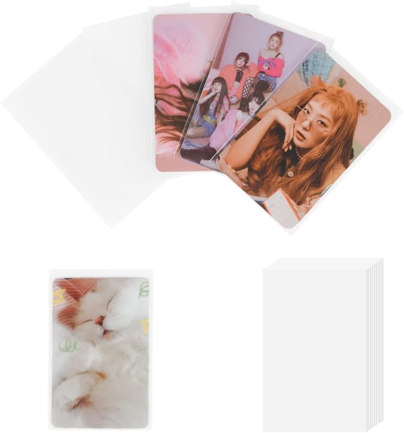 Buy Vikus Photocard Sleeves 100 Packs 200 Microns Unsealable Kpop ...