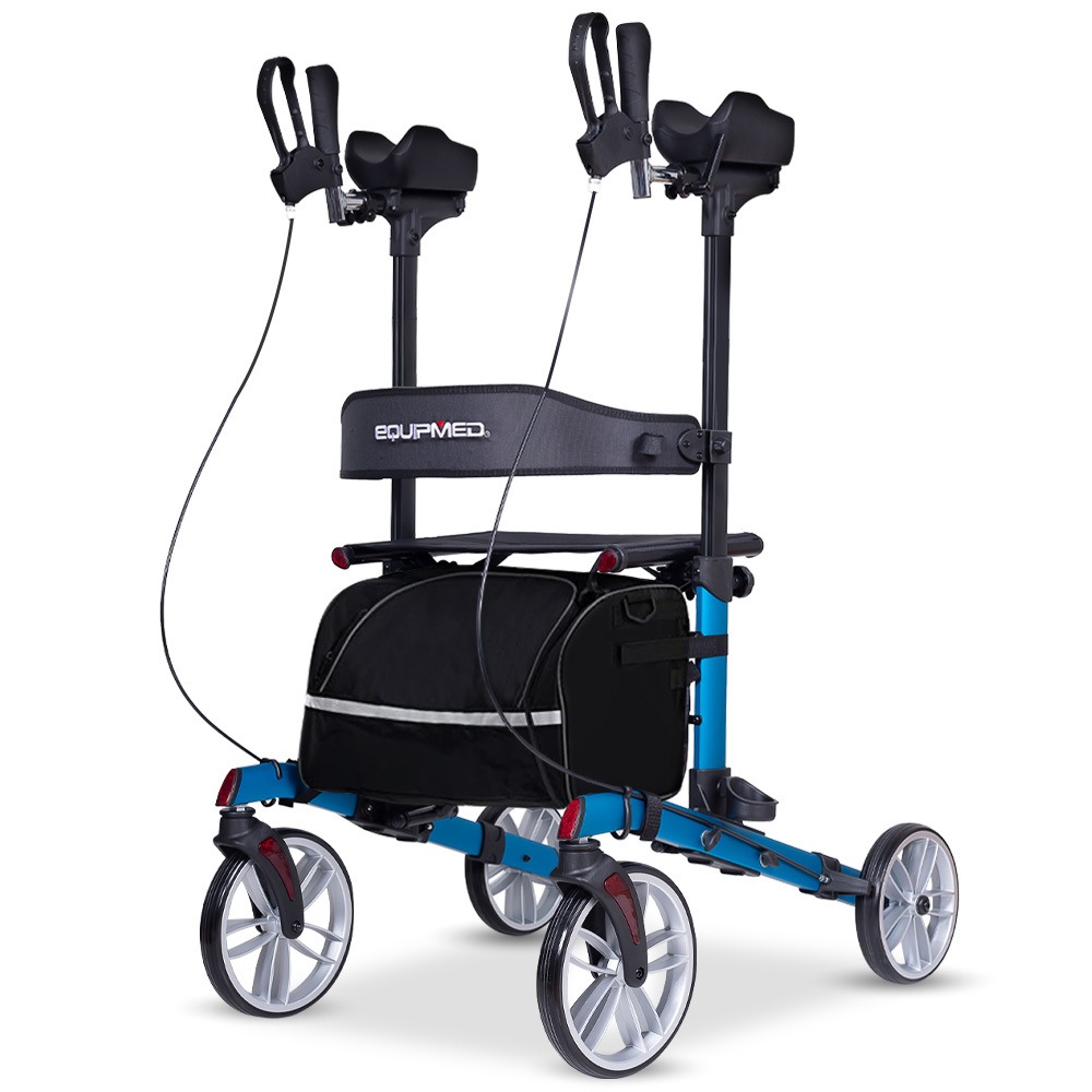 Buy Equipmed Upright Rollator Walker With Forearm Support Rests Mobilty ...