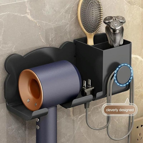 Buy Wall Mounted Holder For Dyson Hair Dryer Bathroom Storage Rack ...