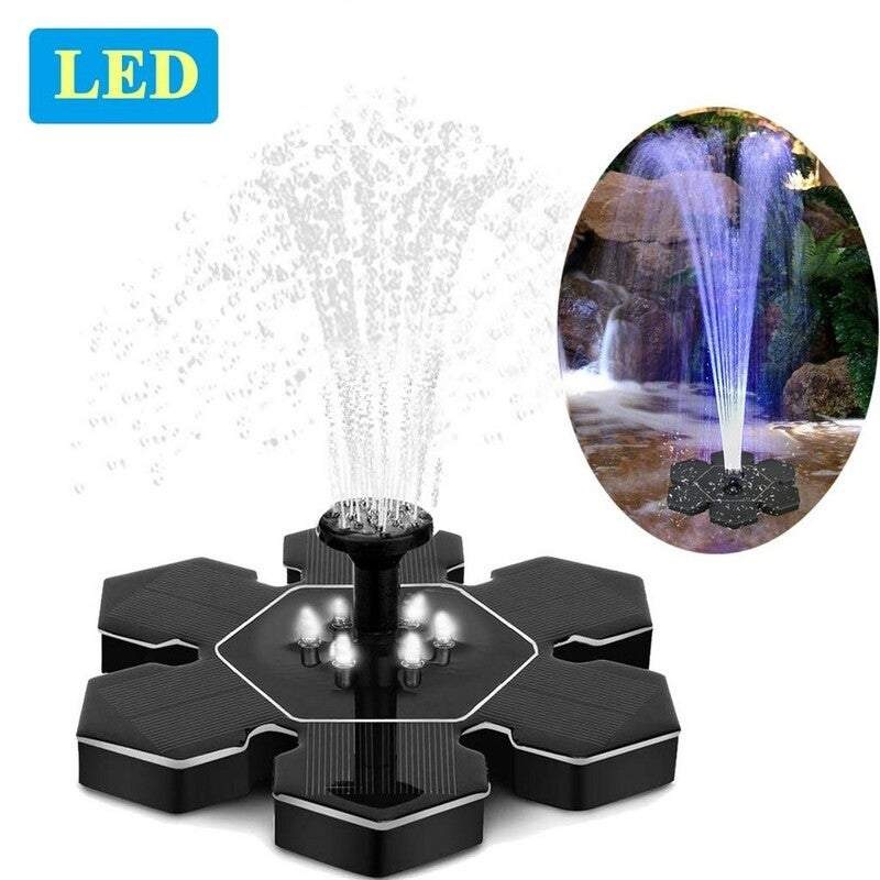 Buy Water Features & Fountains Garden Solar Powered Fountain With Led ...