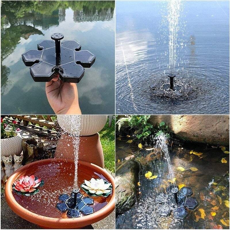 Buy Water Features & Fountains Garden Solar Powered Fountain With Led ...