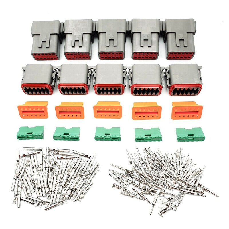Buy Wire & Cable Connectors 5 Sets Deutsch Dt Series Multi Plug ...