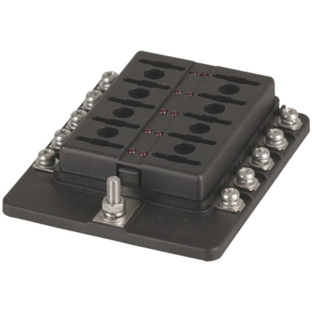 Buy Powertech 10 Way Blade Fuse Block with Screw Terminals with LED ...