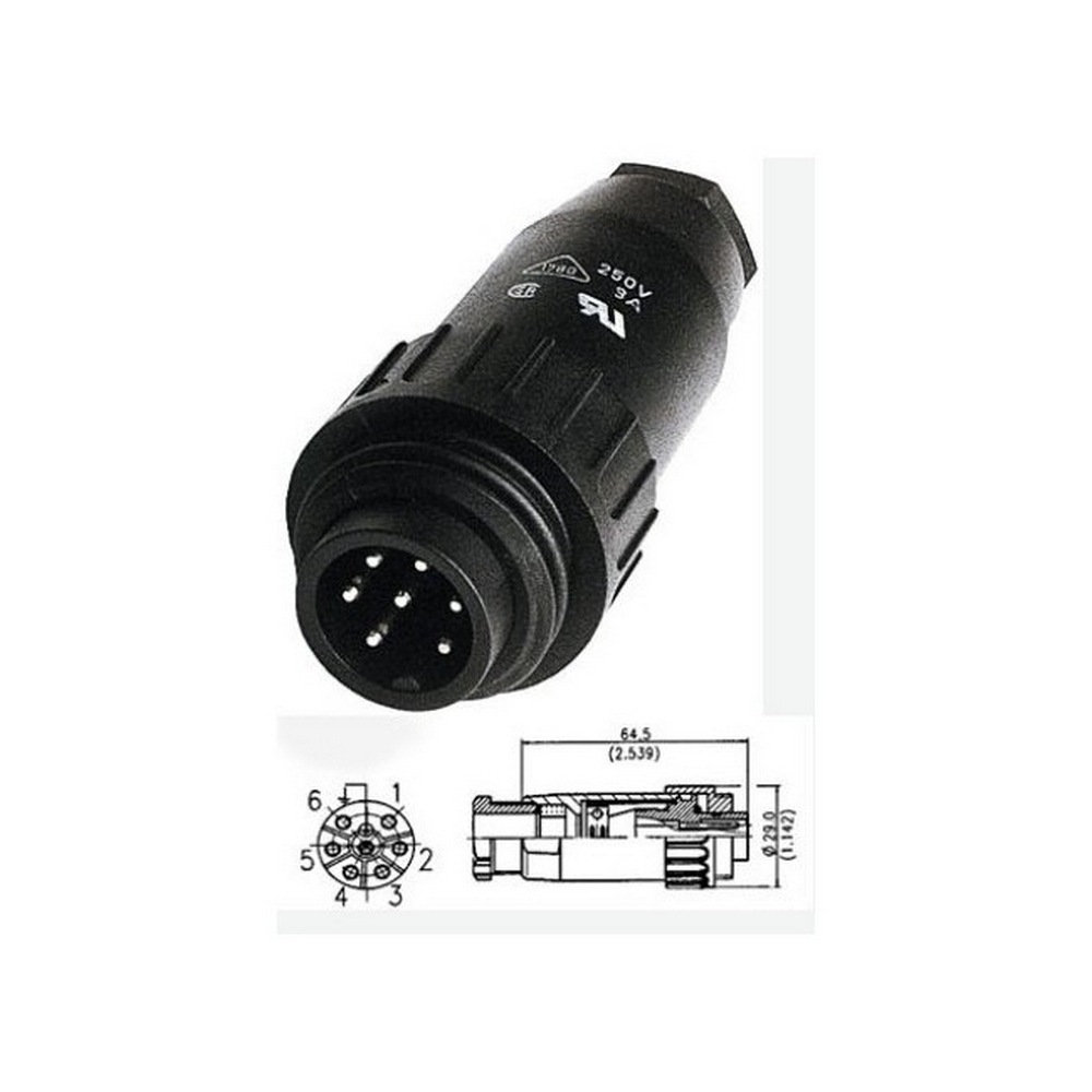 Buy Amphenol PW4307 7Pin IP67 Weather Proof Power Line Plug - MyDeal ...