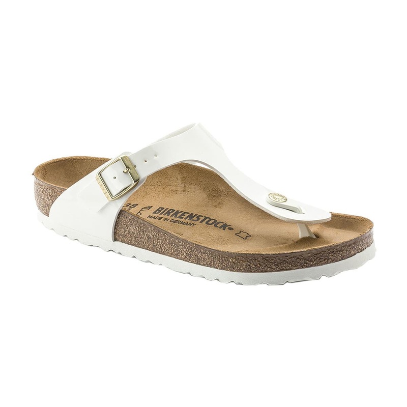 Buy Birkenstock Gizeh BF Patent White LS Regular Fit Sandal (White ...