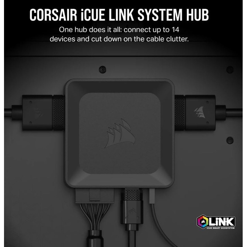 Buy Corsair CL-9011116-WW iCUE LINK System Hub to manage RGB Lighting Black - MyDeal