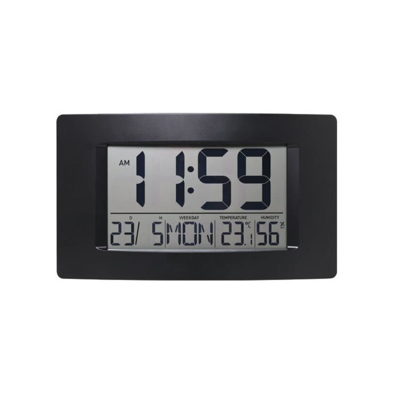 Buy Jumbo LCD 12-24 Hour 7 Language Digital Wall Clock With Calendar ...