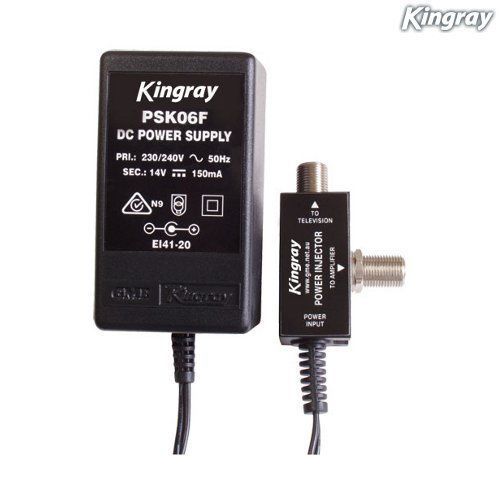 Buy Kingray PSK06F 14V DC 150mA Plug Pack F-Type Female Connection ...