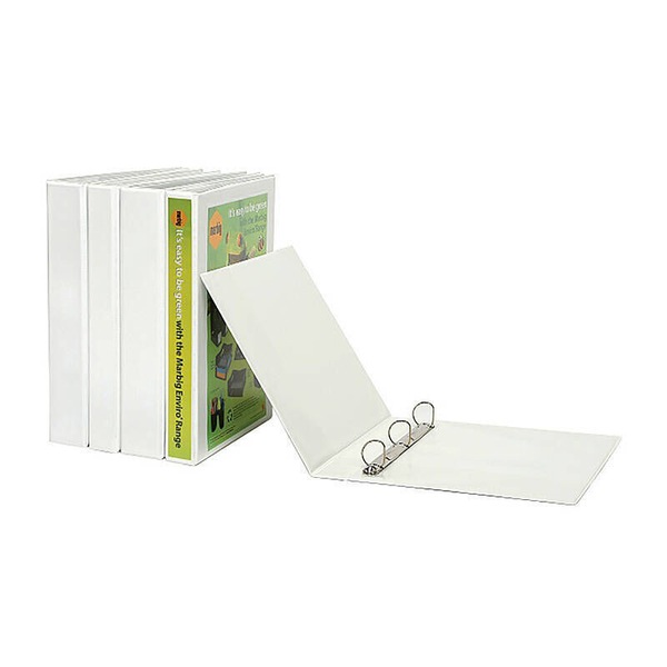 Buy Marbig Clearview Insert Binder A4 65mm 3D White - MyDeal Australia