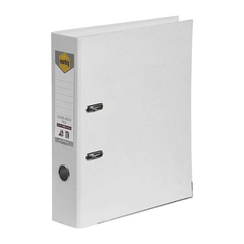Buy Marbig Lever Arch File A4 Pe White - MyDeal Australia
