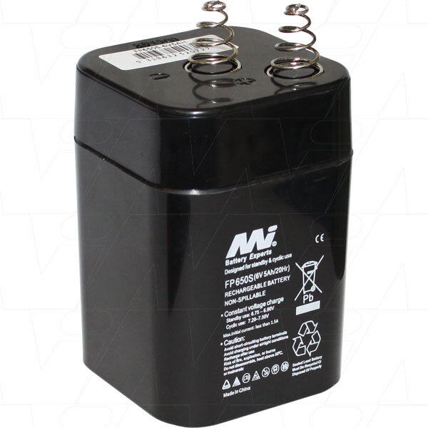 Buy MI Battery Experts FP650S Dual Purpose 6V 5.0Ah VRLA with Spring ...