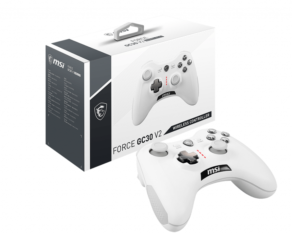 Buy MSI FORCE GC30 V2 WHITE WIRELESS GAME CONTROLLER - MyDeal Australia