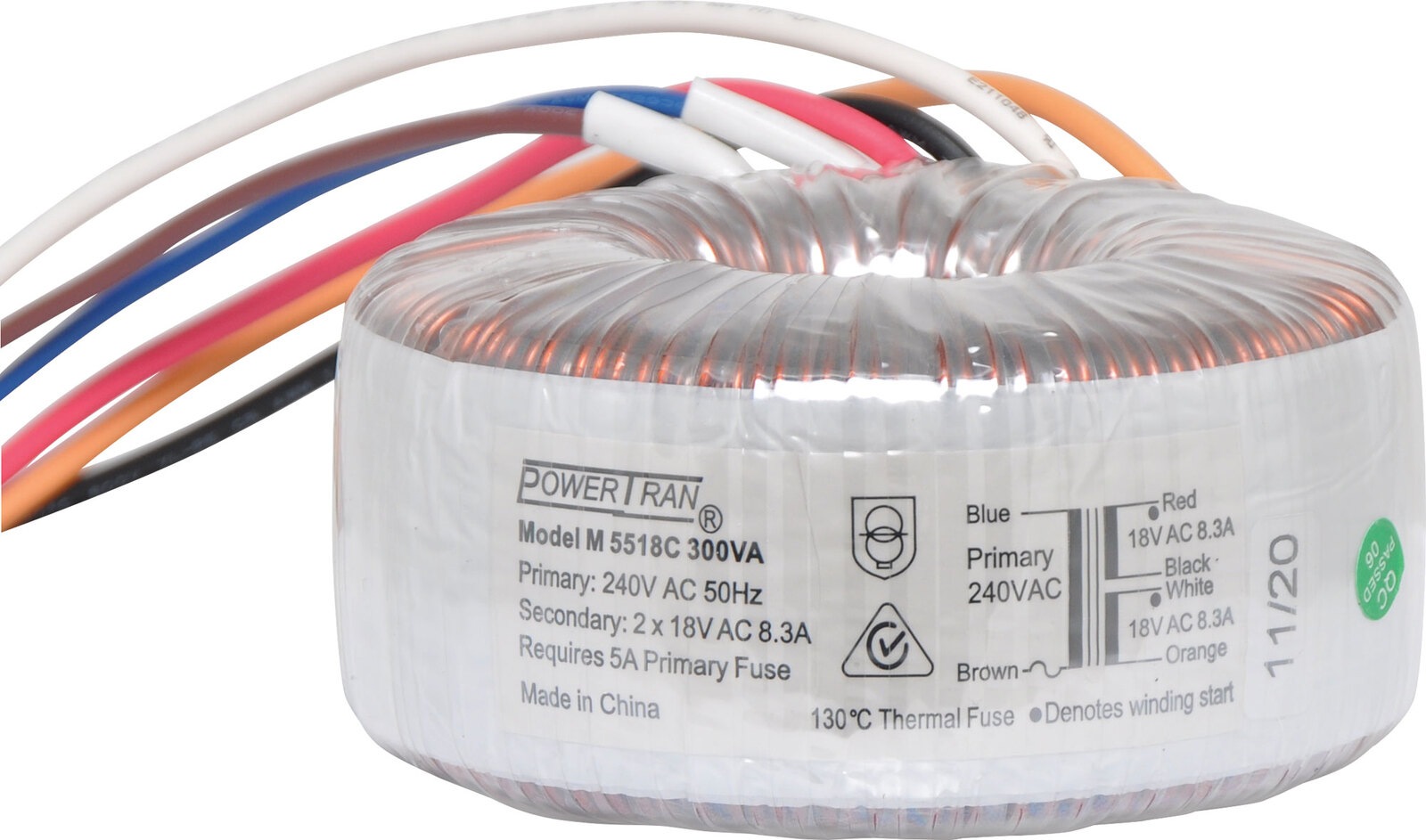 Buy Powertran 25 Plus 25 300VA Toroidal Transformer - MyDeal Australia