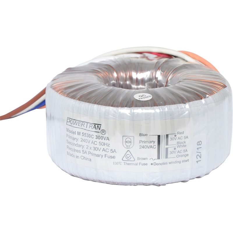 Buy Powertran 30 Plus 30 300VA Toroidal Transformer - MyDeal