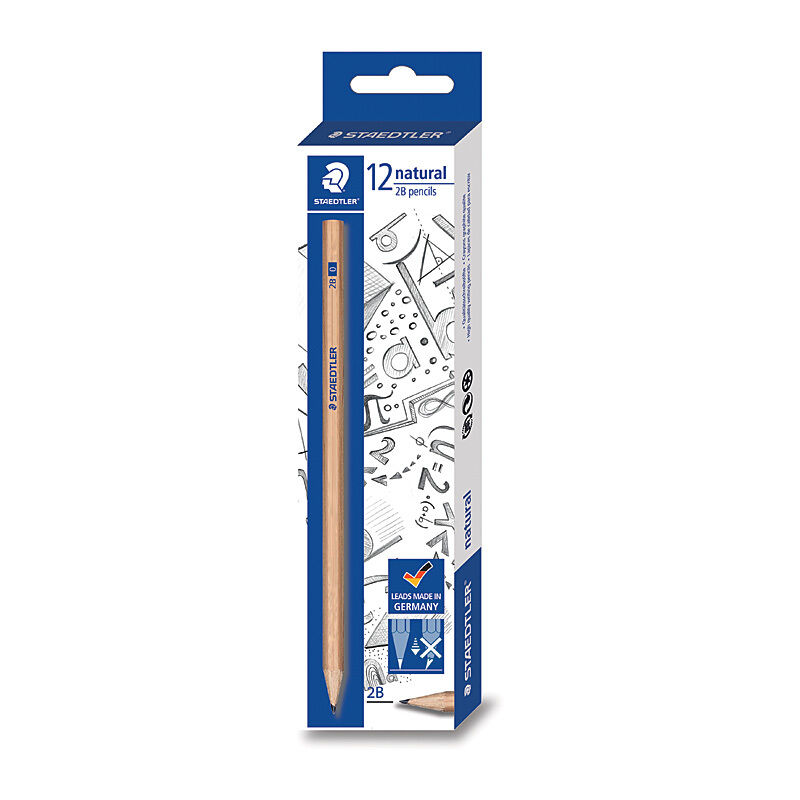 Buy Staedtler Natural 2B Pencil - Box of 12 - MyDeal Australia